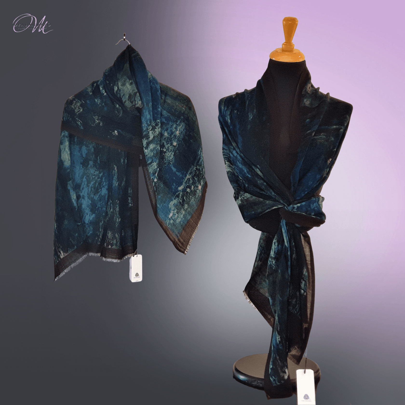 Water Lillie's Pure Merino Wool Shawl – Opal Merino